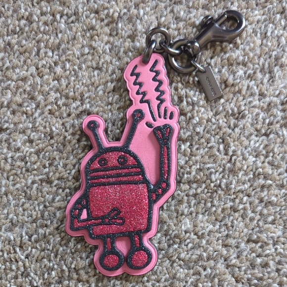 Coach | Bags | Coach X Keith Haring Pink Robot Bag Charm | Poshmark